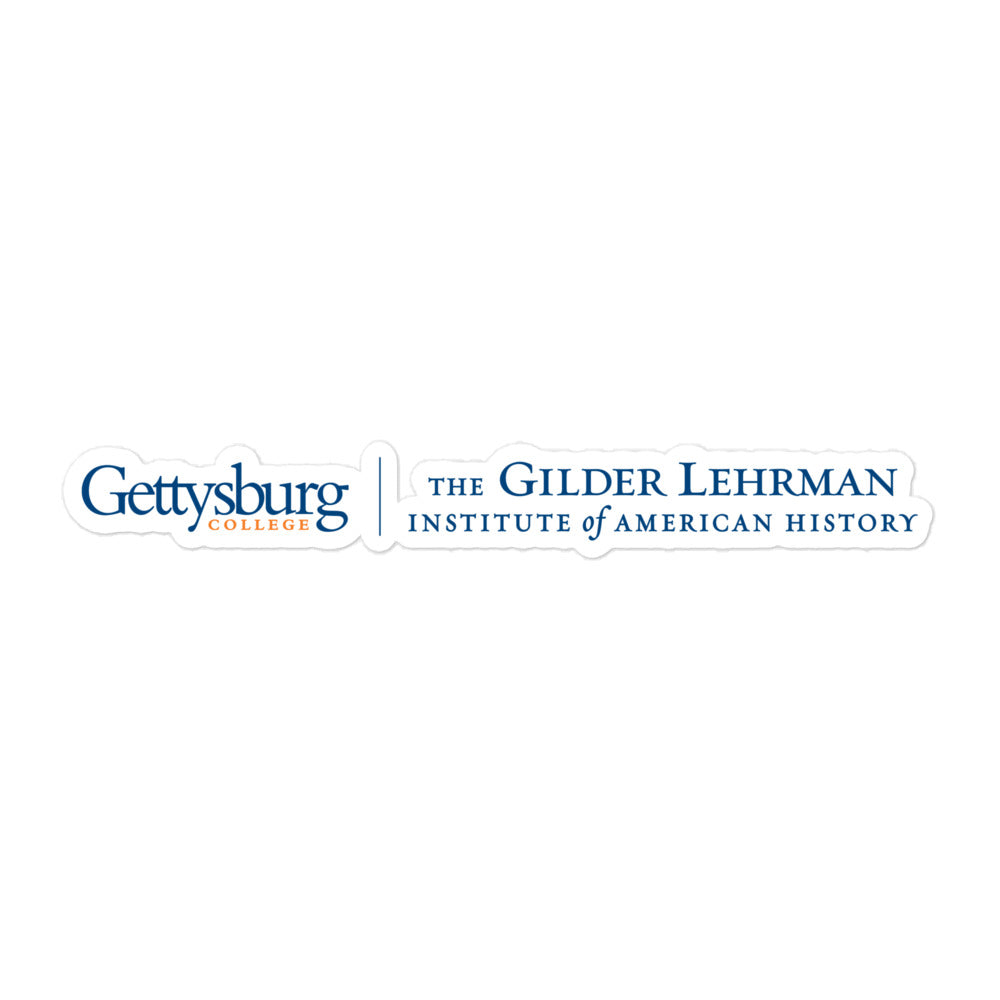Gettysburg College Gilder Lehrman Ma In American History Sticker Logo
