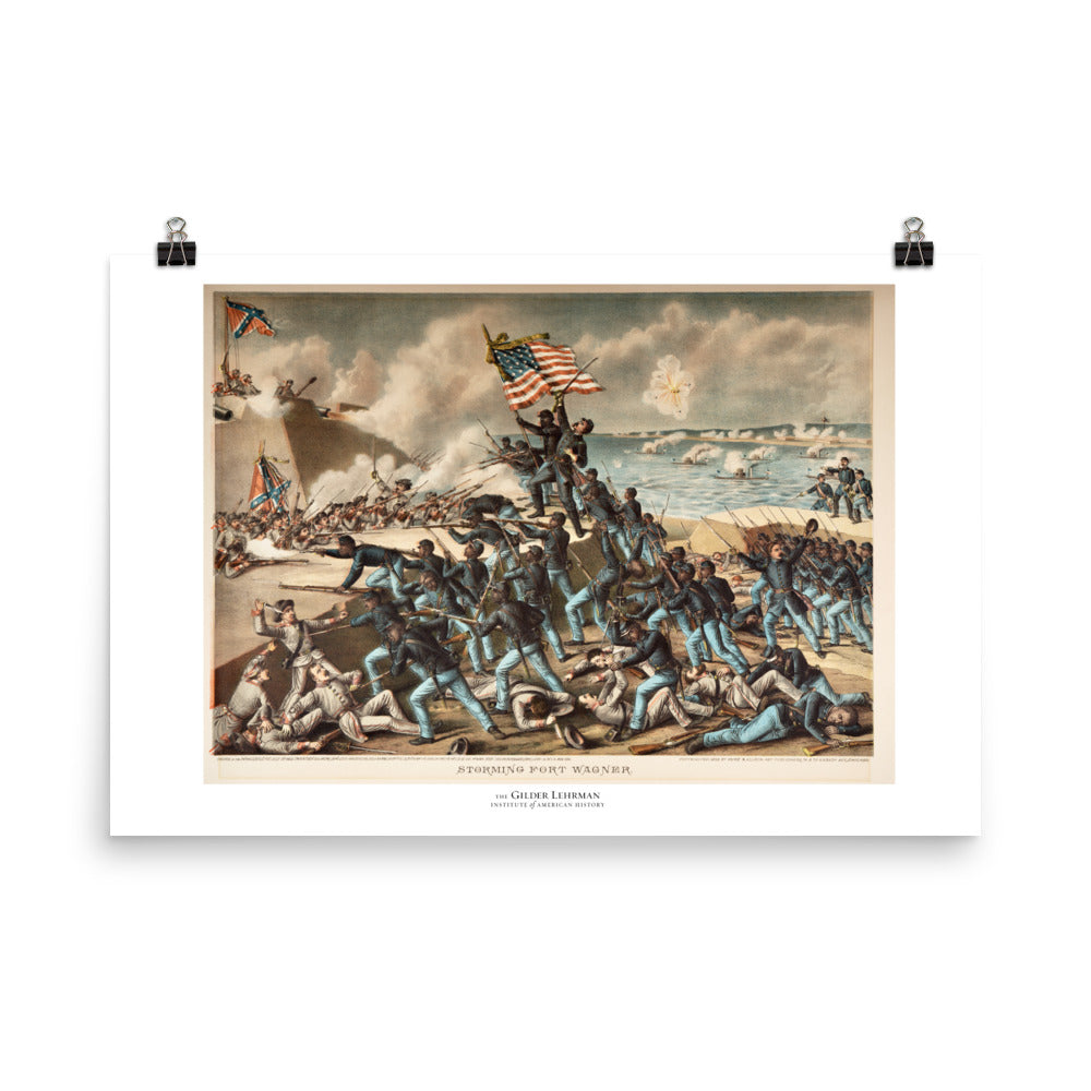 The 54th Massachusetts Regiment in the Civil War (poster) – Gilder ...